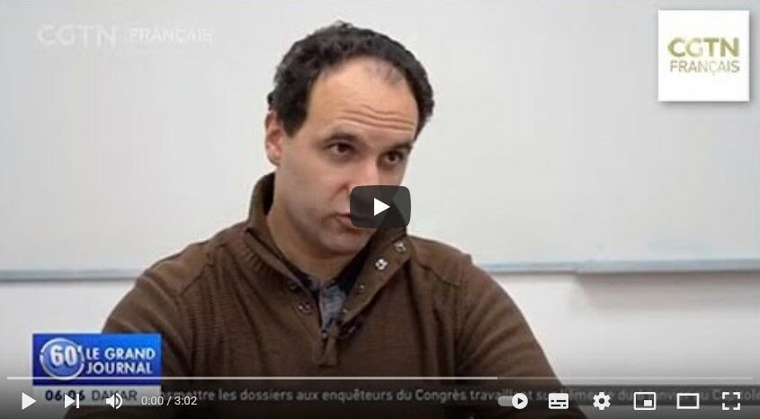 Fadi Kassem, secrétaire national du PRCF, interviewé par la CGTN au ...