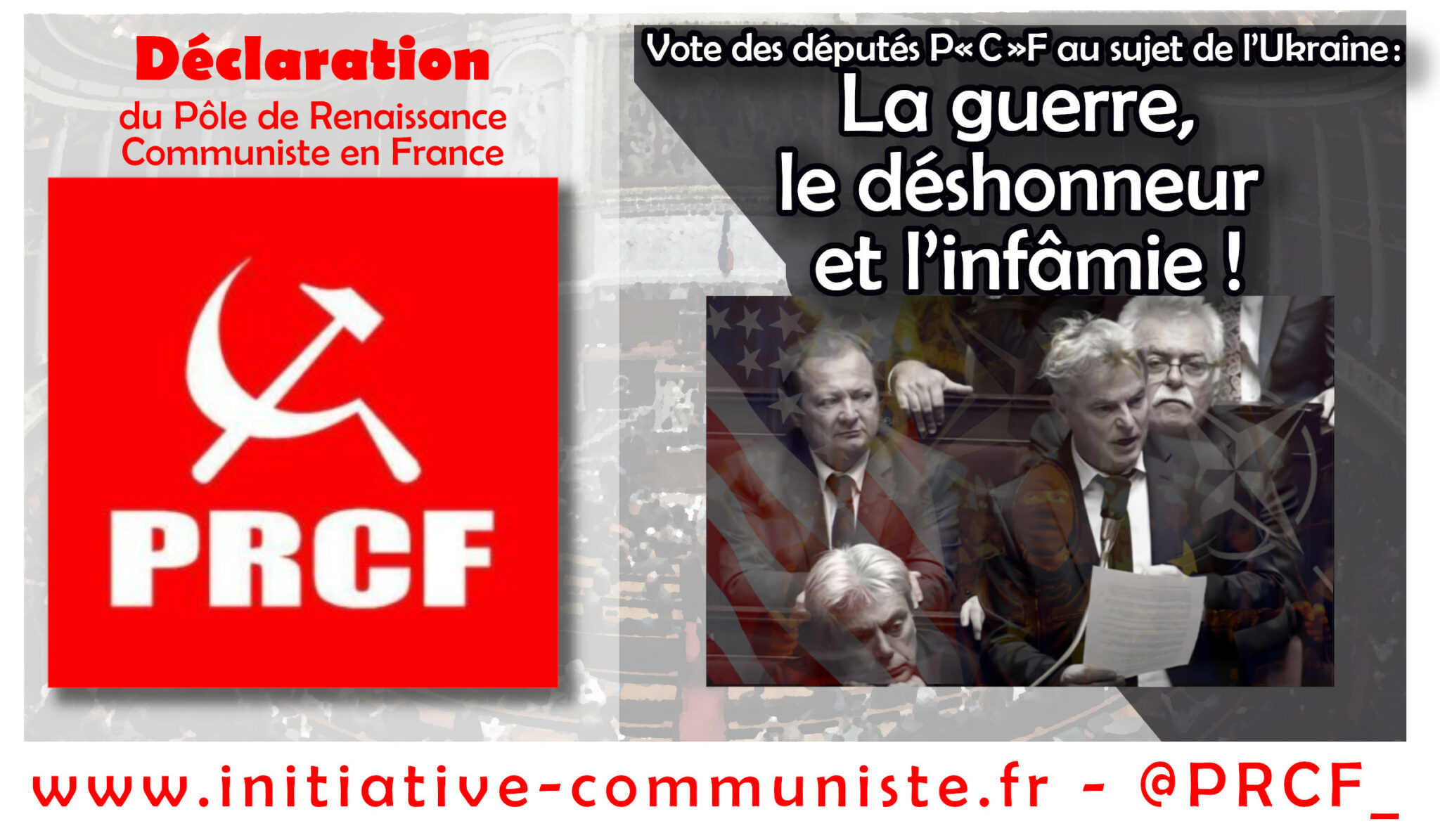 Quand le PCF de Roussel vote à l'Assemblée pour la guerre, donc contre ...