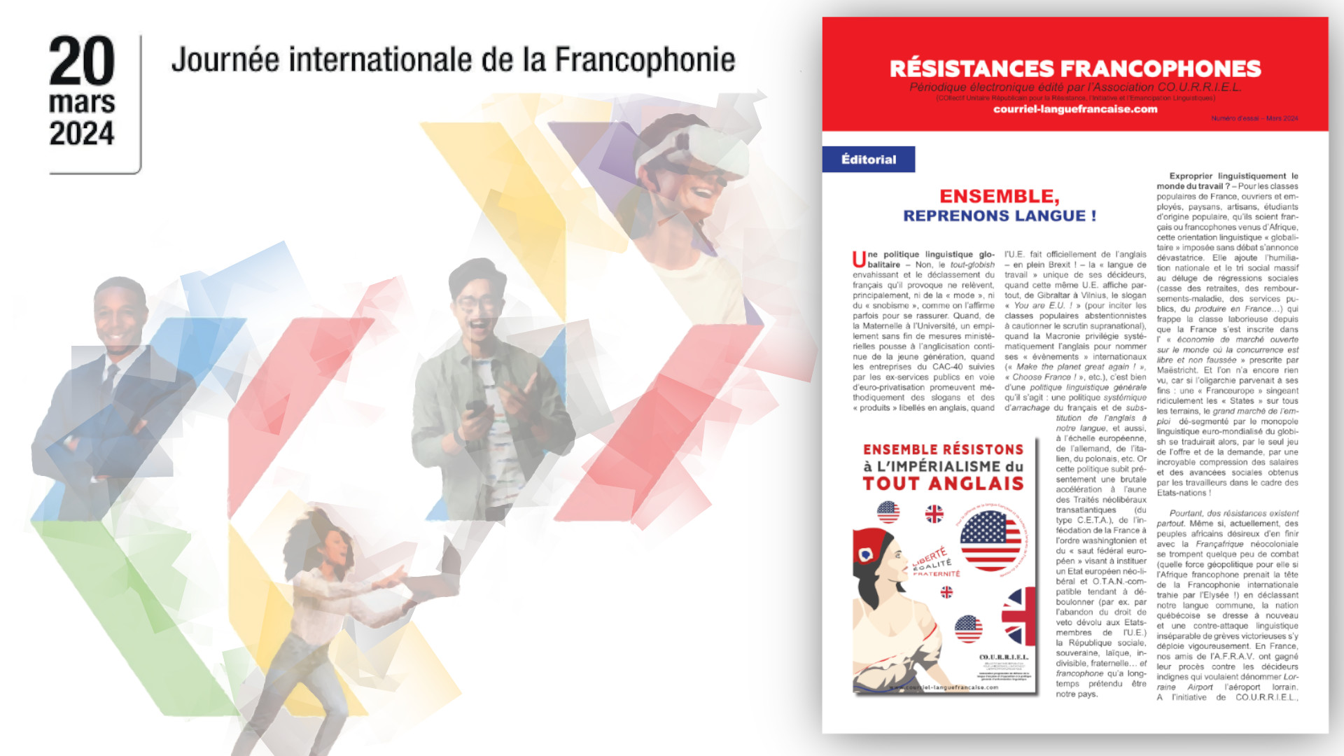 Journée mondiale de la Francophonie : le COURRIEL publie Résistance ...