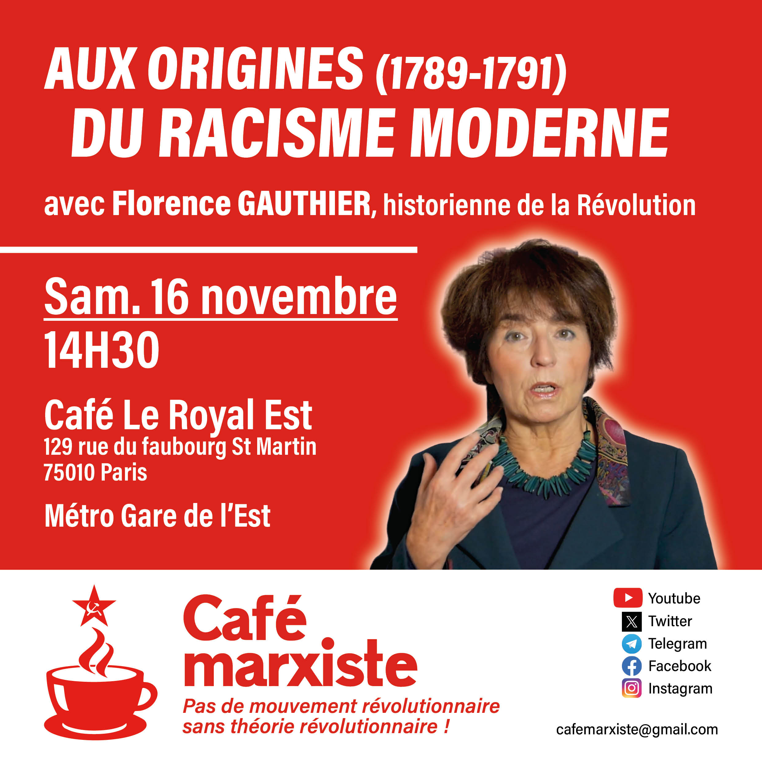 Aux origines du racisme moderne - avec Florence Gauthier [ #Paris 16 ...
